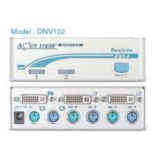 קופסת מיתוג REXTRON | DNV104 | KVM | SWITCH 4P PS | DVI - מוצרי איכות ...