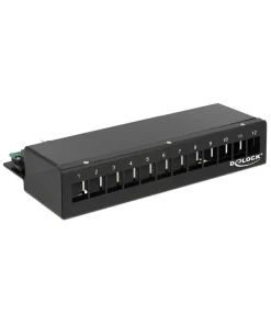 פאץ' פאנל שולחני 12 פורט ללא שקעים DELOCK | 43339 - מוצרי איכות במחירים ...